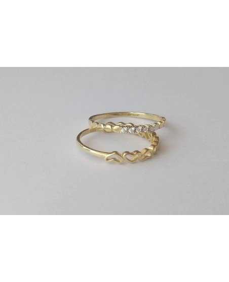 Inel de aur 14K verigheta inimioare dama masura 14 din Acasa