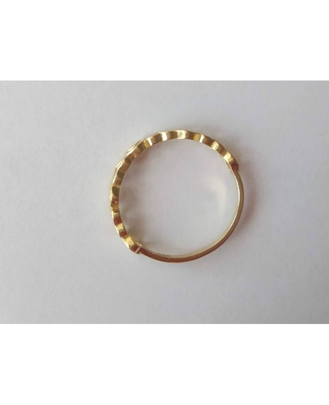 Inel de aur 14K verigheta inimioare dama masura 14 din Acasa